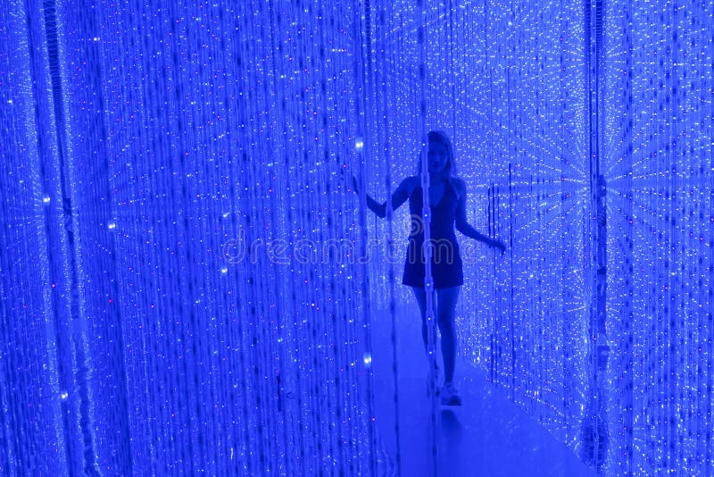 Visitors Walking Inside the ArtScience Museum Singapore while Looking ...