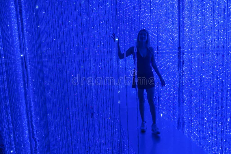 Visitors Walking Inside the ArtScience Museum Singapore while Looking ...