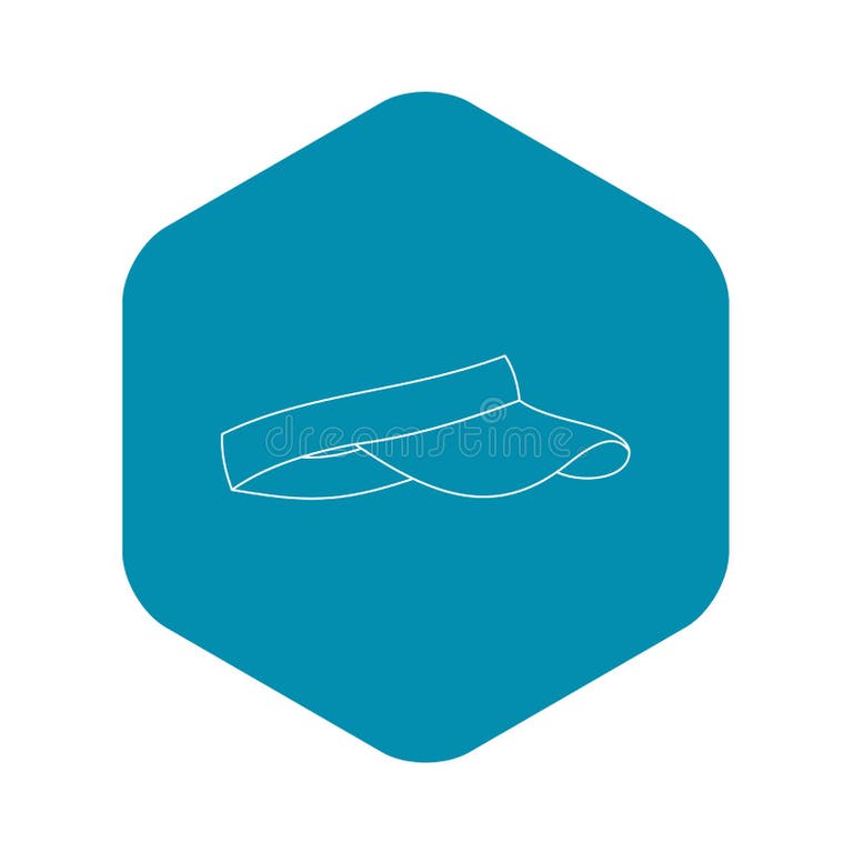 Visor icon, outline style stock vector. Illustration of style - 143784014