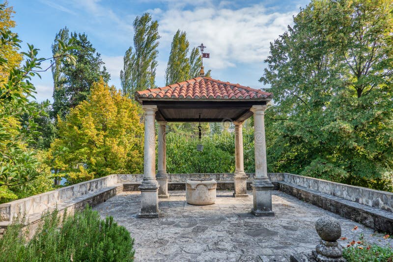 Visovac Island Catholic Monastery Island in Croatia Stock Photo - Image ...
