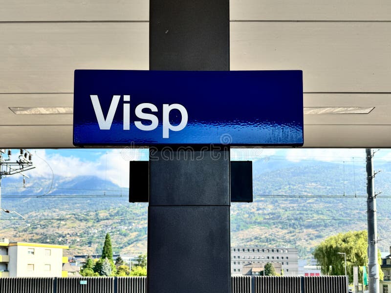 Visp Train Station in Visp, Switzerland Stock Image - Image of ...