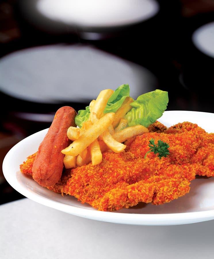 Vissen & spaanders stock foto. Image of voedsel, brits - 24205292