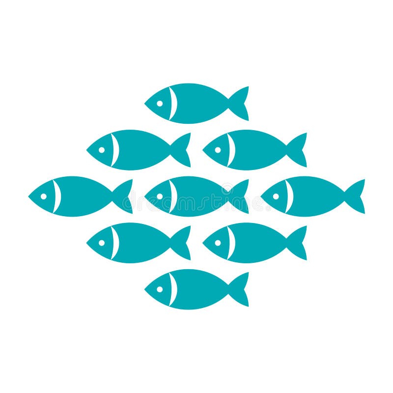 Vissen, vissenpictogram vector illustratie. Illustration of pictogram ...