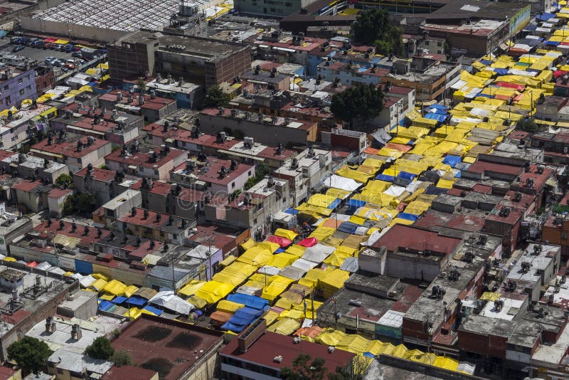 Vista Aérea De Cidade Do México Tepito Imagem Editorial - Imagem de ...