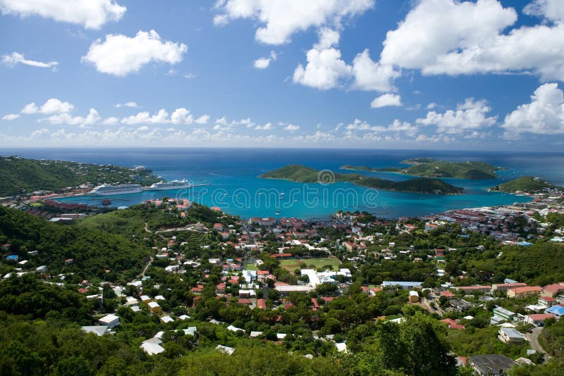Vista Aérea De La Isla De St Thomas, USVI. Foto de archivo - Imagen de ...