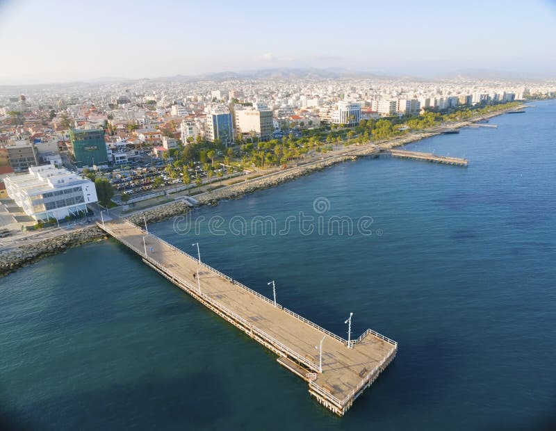 Vista Aérea De Molos, Limassol, Chipre Fotografia Editorial - Imagem de ...