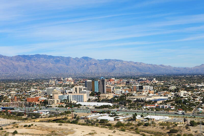 Vista Aérea De Tucson, O Arizona Imagem de Stock - Imagem de centro ...