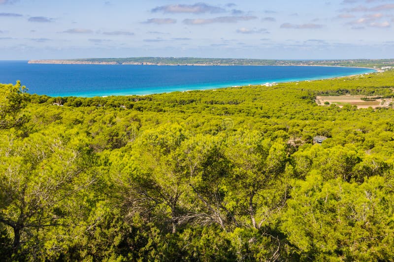 Vista Aerea Delle Spiagge a Formentera, Spagna Immagine Stock ...
