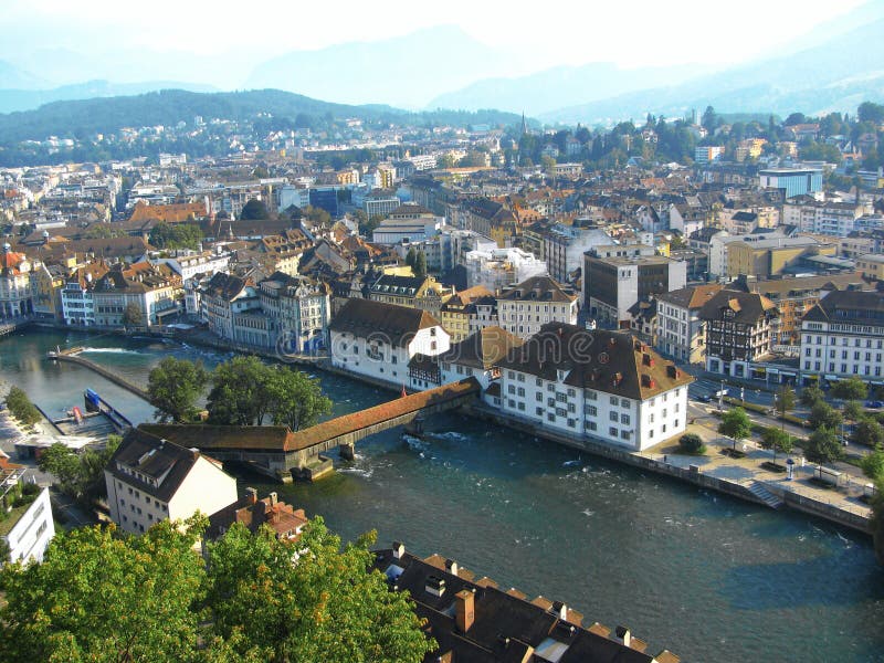Vista Aerea Di Lucerna, Svizzera Fotografia Stock - Immagine di ...