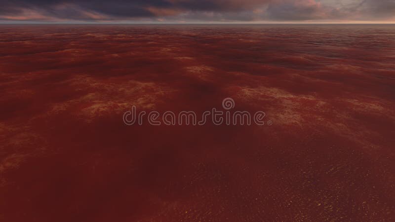 Vista al mar de la sangre stock de ilustración. Ilustración de ...