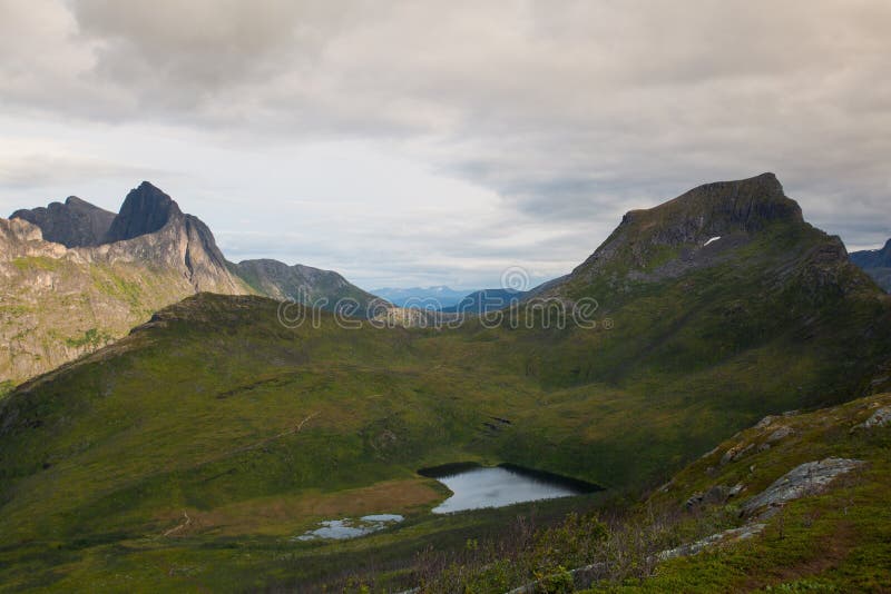 Vista Da Montanha De Segla, Noruega Imagem de Stock - Imagem de turismo ...