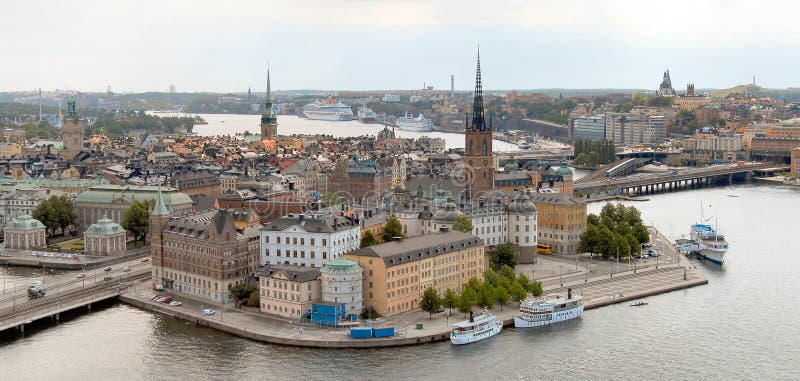 Vista de Estocolmo foto de archivo. Imagen de centro, turismo - 3048376