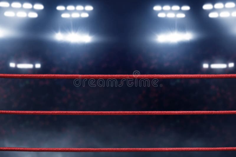Ring De Boxeo Profesional En Fondos Del Humo Foto de archivo - Imagen ...