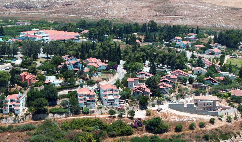 Vista de Metulla, Israel imagen de archivo. Imagen de paisaje - 16832533