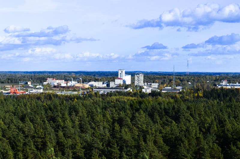 Vista de Rezekne foto de archivo. Imagen de azul, octubre - 81372124