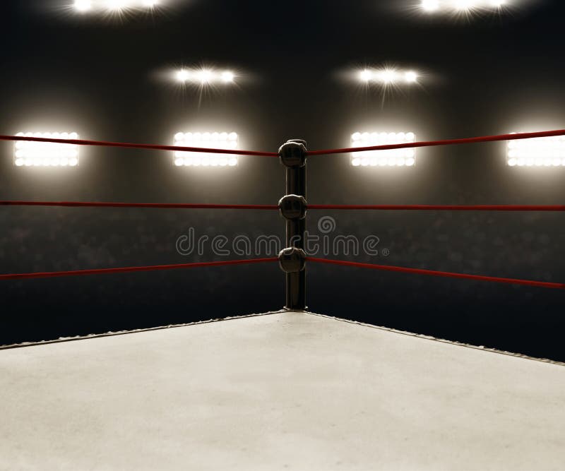 Ring De Boxeo Profesional En Fondos Del Humo Foto de archivo - Imagen ...