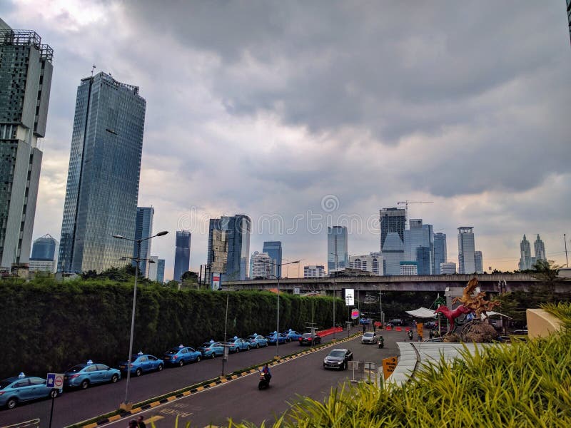 Vista De Una Jakarta En Java, Indonesia Imagen editorial - Imagen de ...