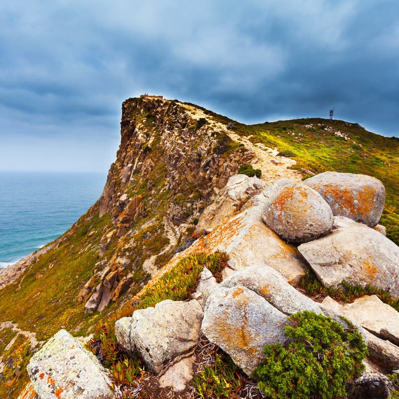 Vista Del Capo Roca, Sintra, Portogallo Immagine Stock - Immagine di ...