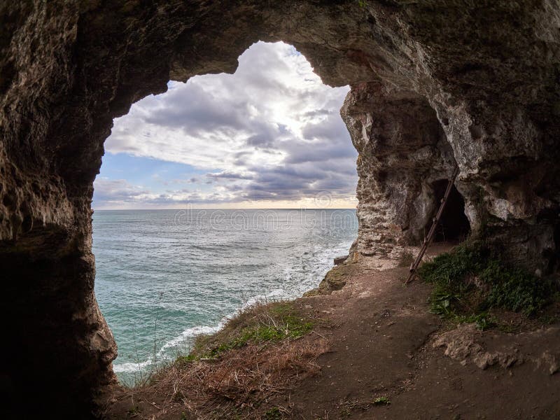 Vista Del Mar Nero Dalla Costa Immagine Stock - Immagine di lungo ...