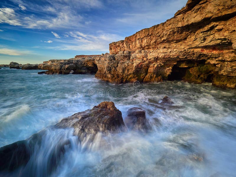 Vista Del Mar Nero Dalla Costa Immagine Stock - Immagine di grande ...