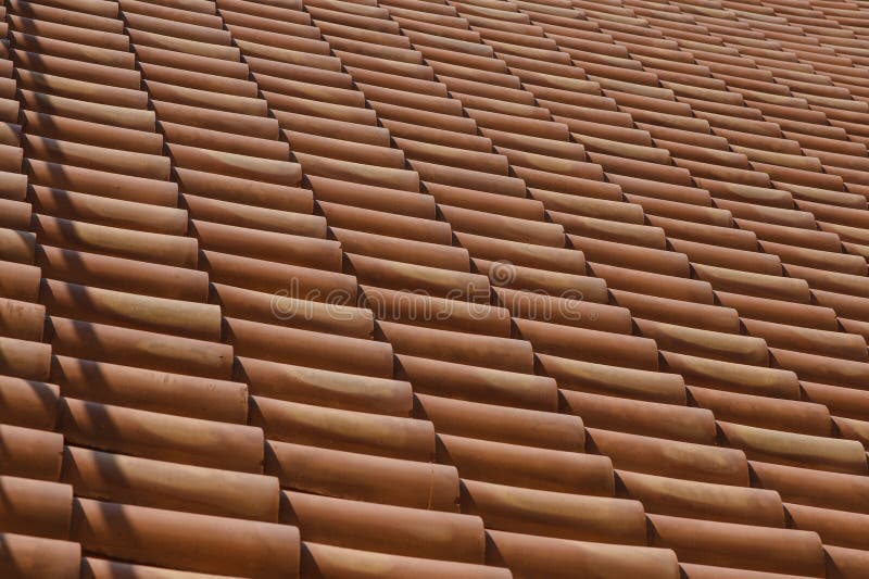 Vista Del Techo Con Baldosas De Barro Imagen de archivo - Imagen de ...