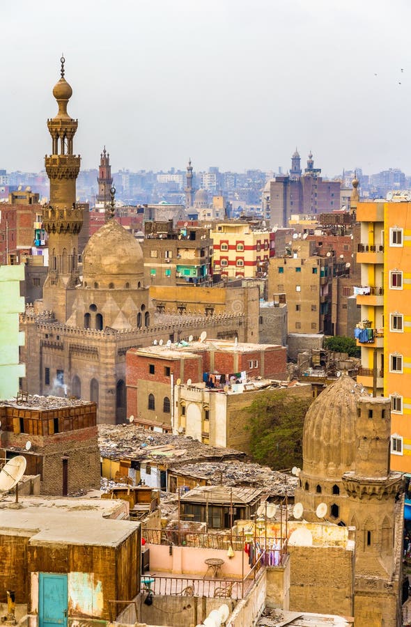 Vista di Il Cairo islamico fotografia stock. Immagine di egiziano ...