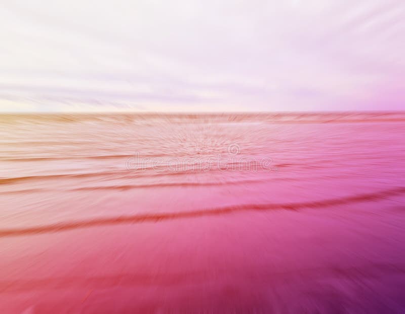 Vista Do Mar Rosa Com Efeito Desfocado Foto de Stock - Imagem de ...