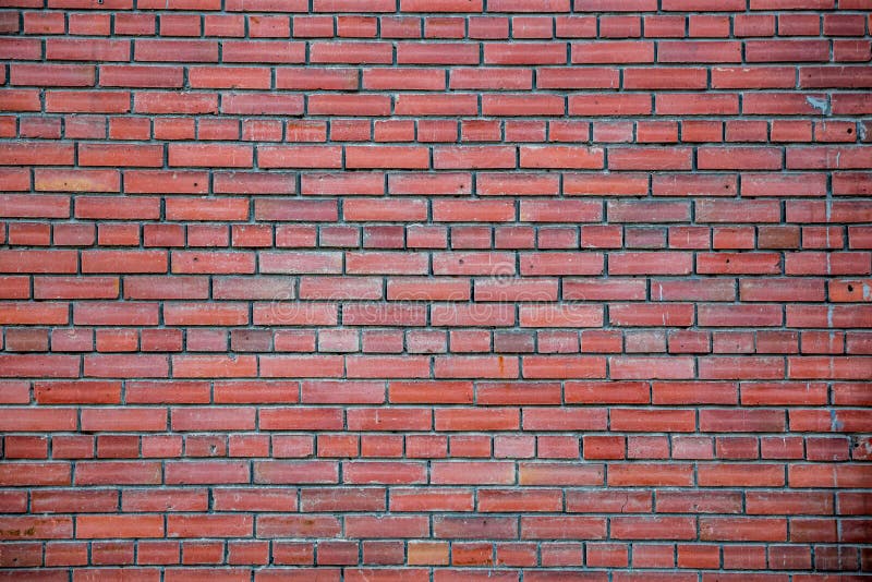 Vista Frontal De Pared Roja De Ladrillo Foto de archivo - Imagen de ...