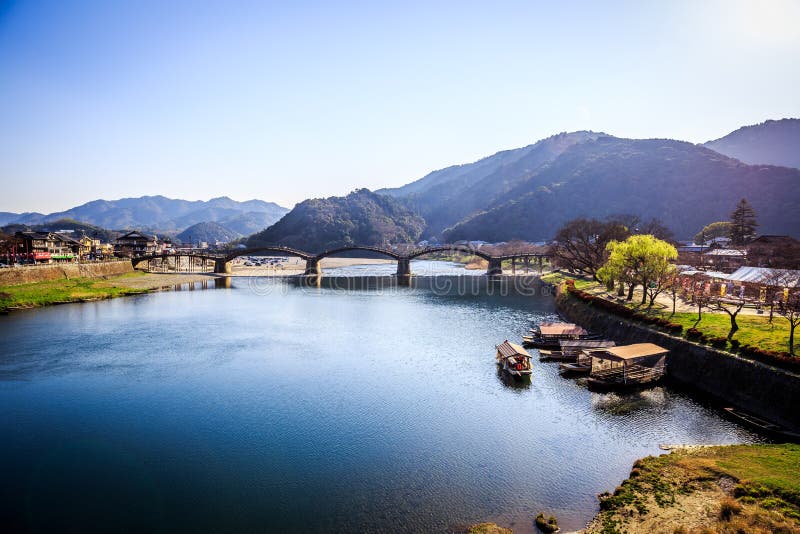 Ponte De Kintai Em Iwakuni, Japão Imagem de Stock - Imagem de velho ...