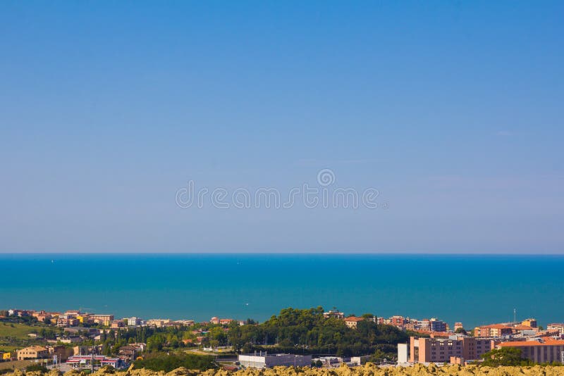 Vista Panoramica Del Mare Di Ancona Fotografia Stock - Immagine di ...