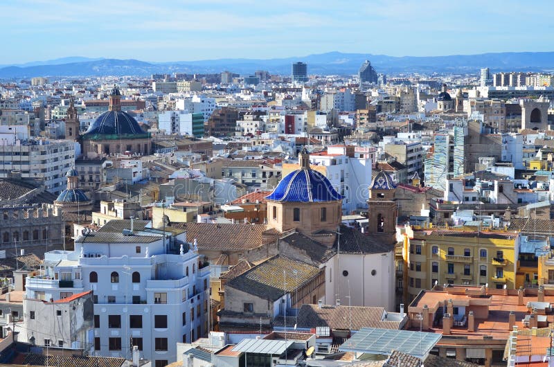 Vista Panoramica Di Valencia, Spagna Immagine Stock - Immagine di ...