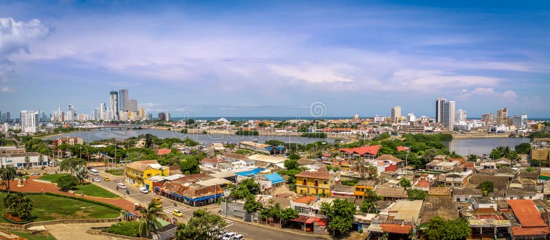 Vista Panorámica De La Ciudad De Cartagena, Colombia Foto editorial ... Vista Panorámica De La Ciudad De Cartagena, Colombia Foto editorial ...