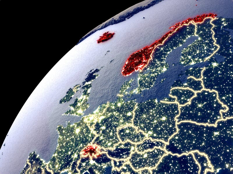 Mapa De Países De EFTA Na Terra 3D Ilustração Stock - Ilustração de ...