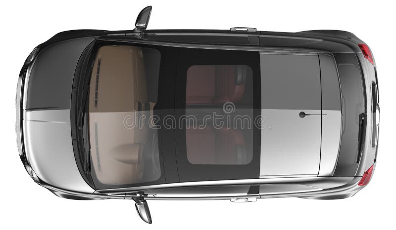 Vista Superior Del Coche Compacto Con Estilo Stock de ilustración ...