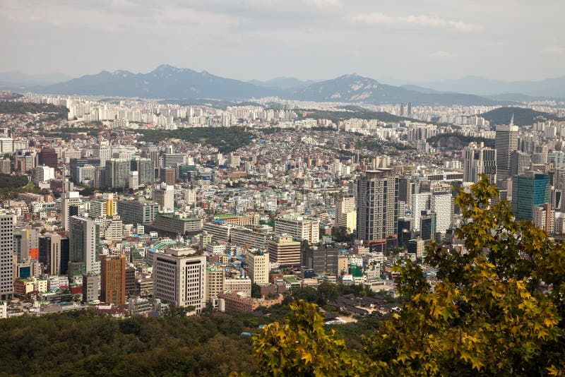 Vistas Aéreas De Seul, Corea Del Sur Foto de archivo - Imagen de corea ...
