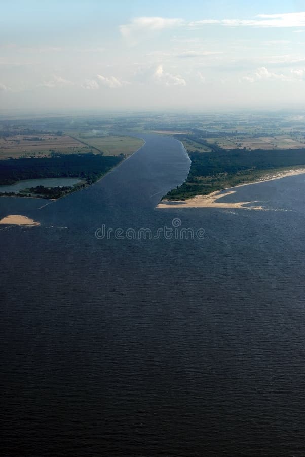 Vistula (Nogat) estuary stock photo. Image of land, river - 10443622