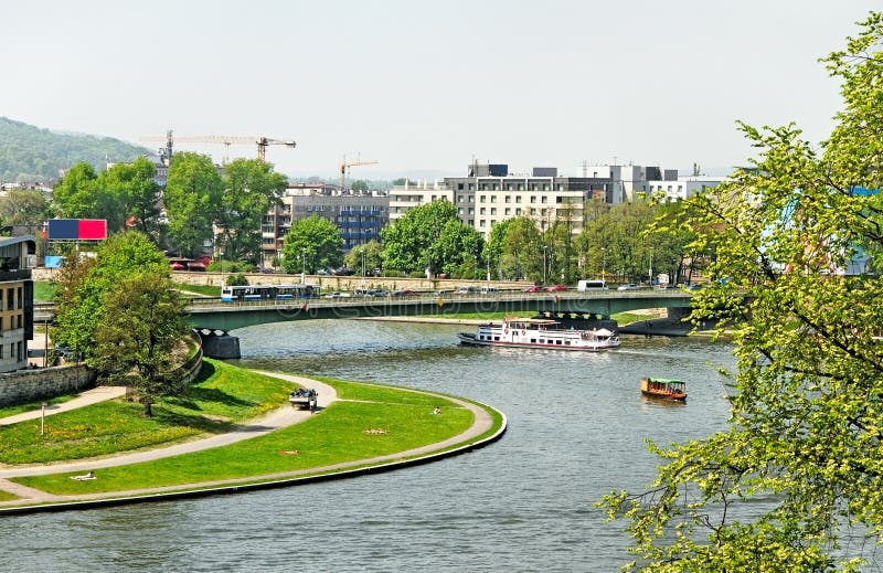 Vistula river. stock image. Image of destination, structure - 28585877