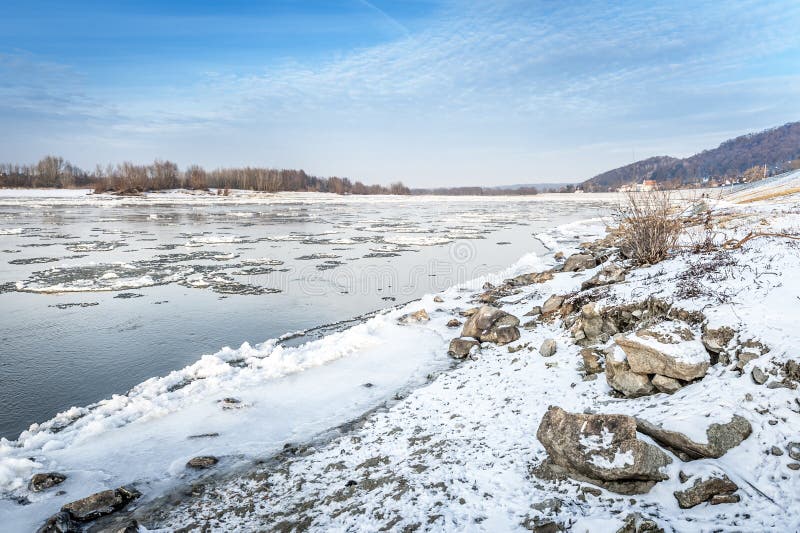 Dry Vistula River in Warsaw, Poland Stock Image - Image of lines ...