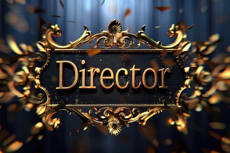 Visual Accent: Original Banner with the Text Director on the Background ...