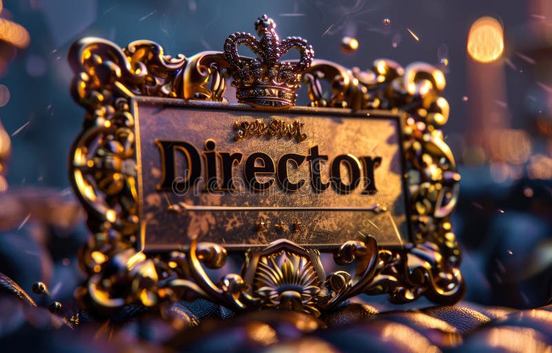 Visual Accent: Original Banner with the Text Director on the Background ...