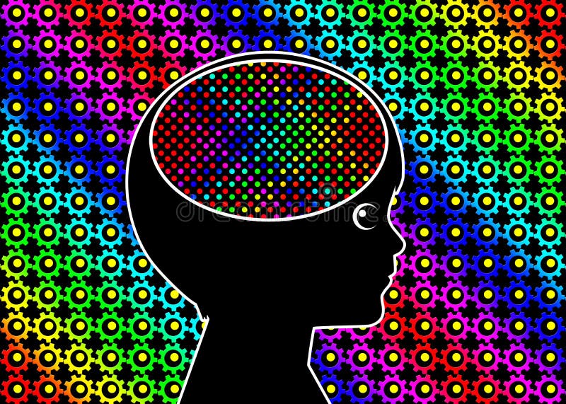 Visual Activation in Children Stock Illustration - Illustration of play ...