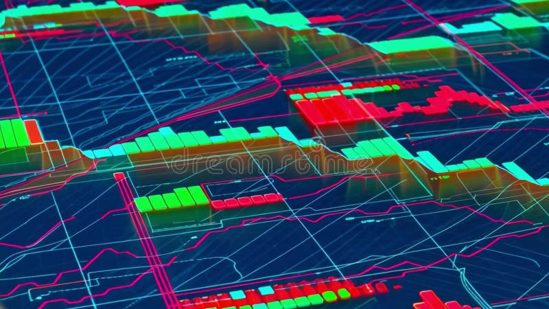 Visual Analysis of Financial Data Stock Footage - Video of speed ...