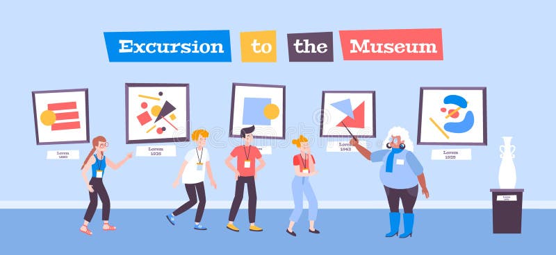 Art Gallery Excursion stock vector. Illustration of sculpture - 231022092