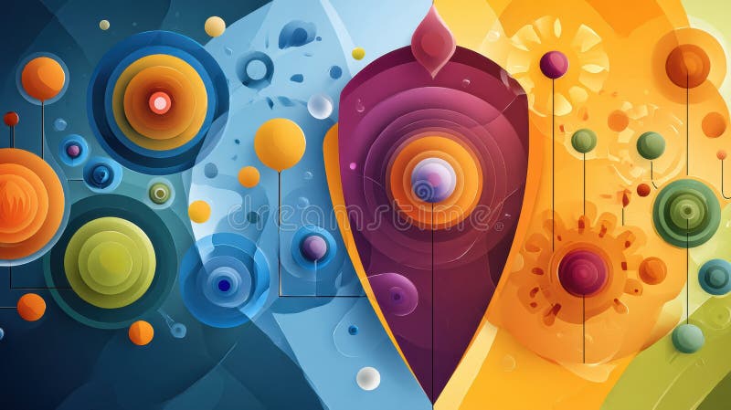 Abstract Representation of a Vibrant and Healthy Immune System with ...