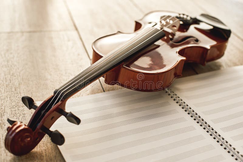 Visual Beauty of Classical Instrument. Close Up View of Brown Beautiful ...