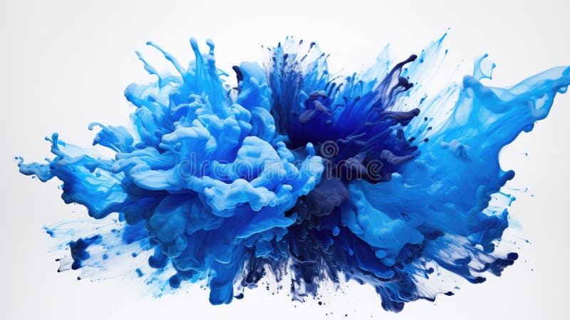 Visual Blue Explosion White Background Stock Illustration ...