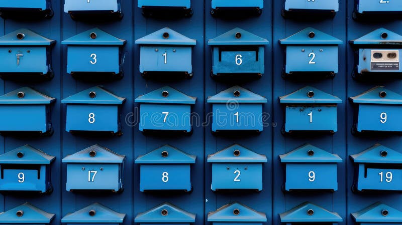 Visual blue numbers stock illustration. Illustration of color - 369212227