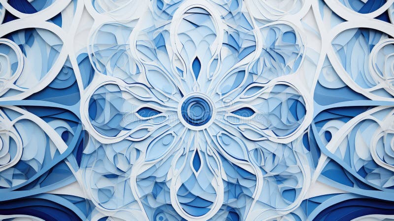 Visual Blue and White Abstract Background Stock Illustration ...