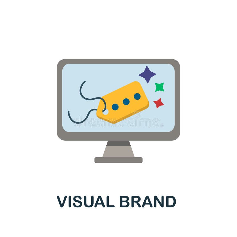 Visual Brand Icon. Simple Element from Branding Collection. Creative ...