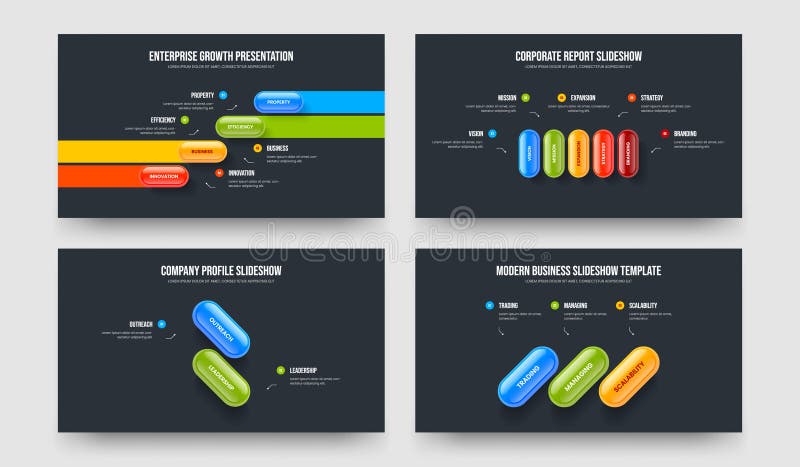 Visual Briefing 4 5 2 3 Step Infographic Slideshow Design Collection ...